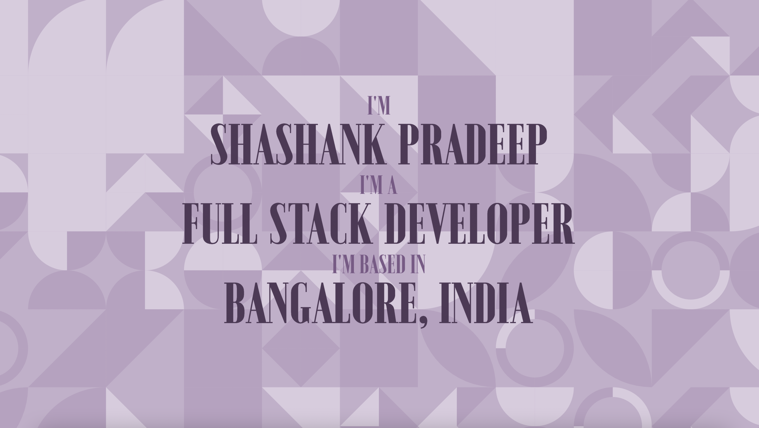 Shashank Pradeep | Full Stack Developer